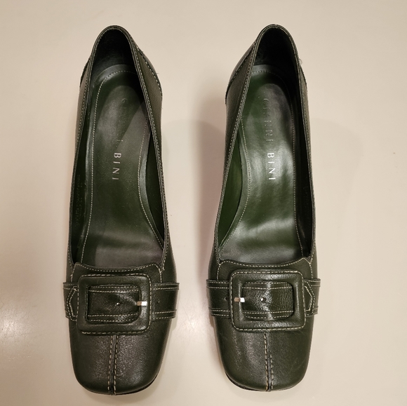 Gianni Bini | Shoes | Gianni Bini Olive Green Leather Shoes | Poshmark